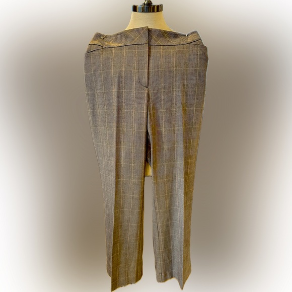 LOFT | Pants & Jumpsuits | Loft Curvy 6 Dress Plaid Slacks Wide Leg ...